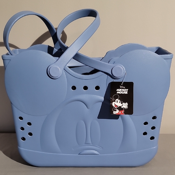 Disney | Bags | Disney Blue Mickey Mouse Hard Case Weather Proof Tote ...